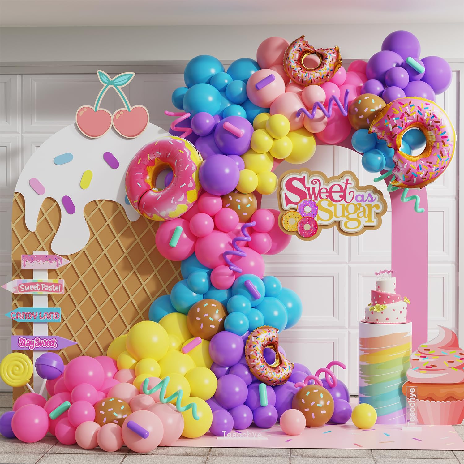 Candyland Balloon Arch Ideas