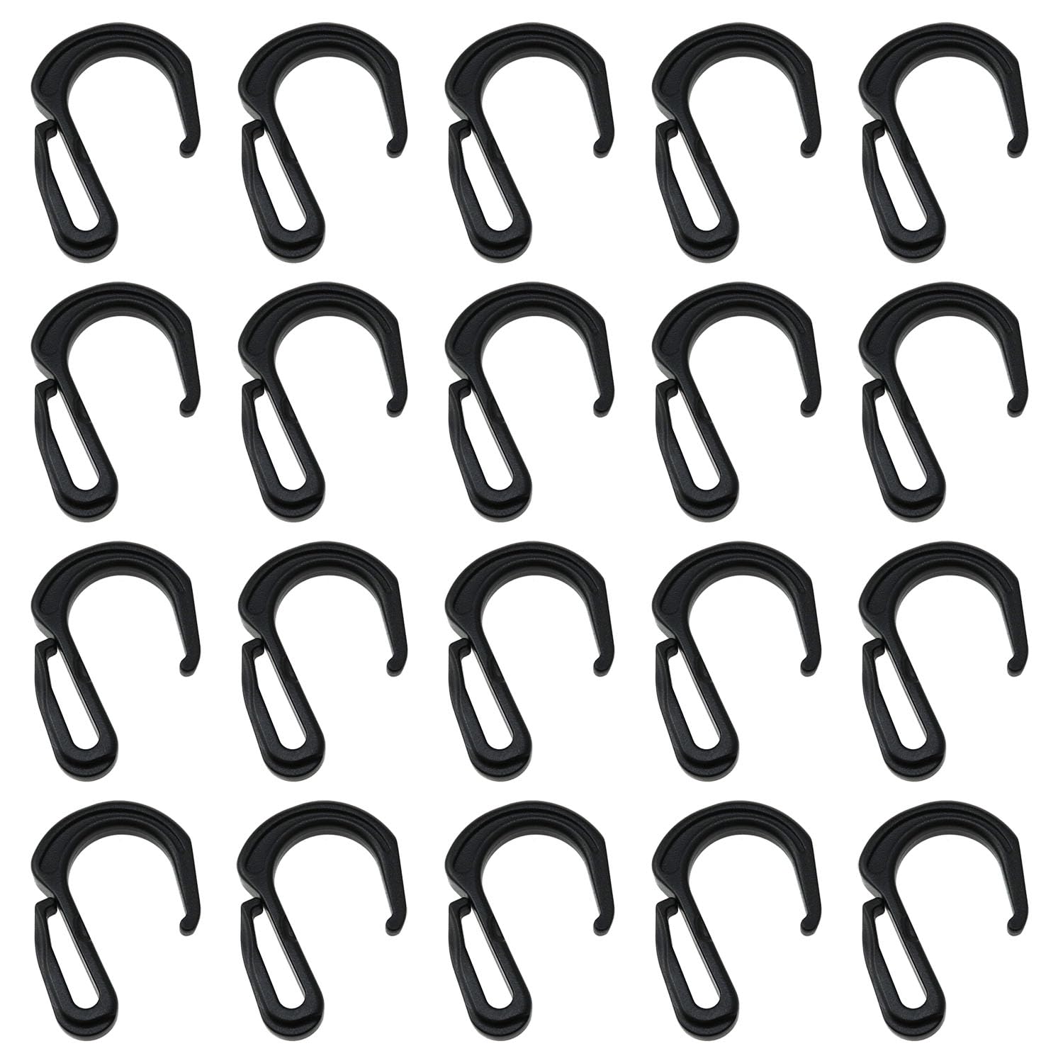 Haidong Black Plastic Elastic Cord Hook Cargo Net Hooks Bungee Hooks ...