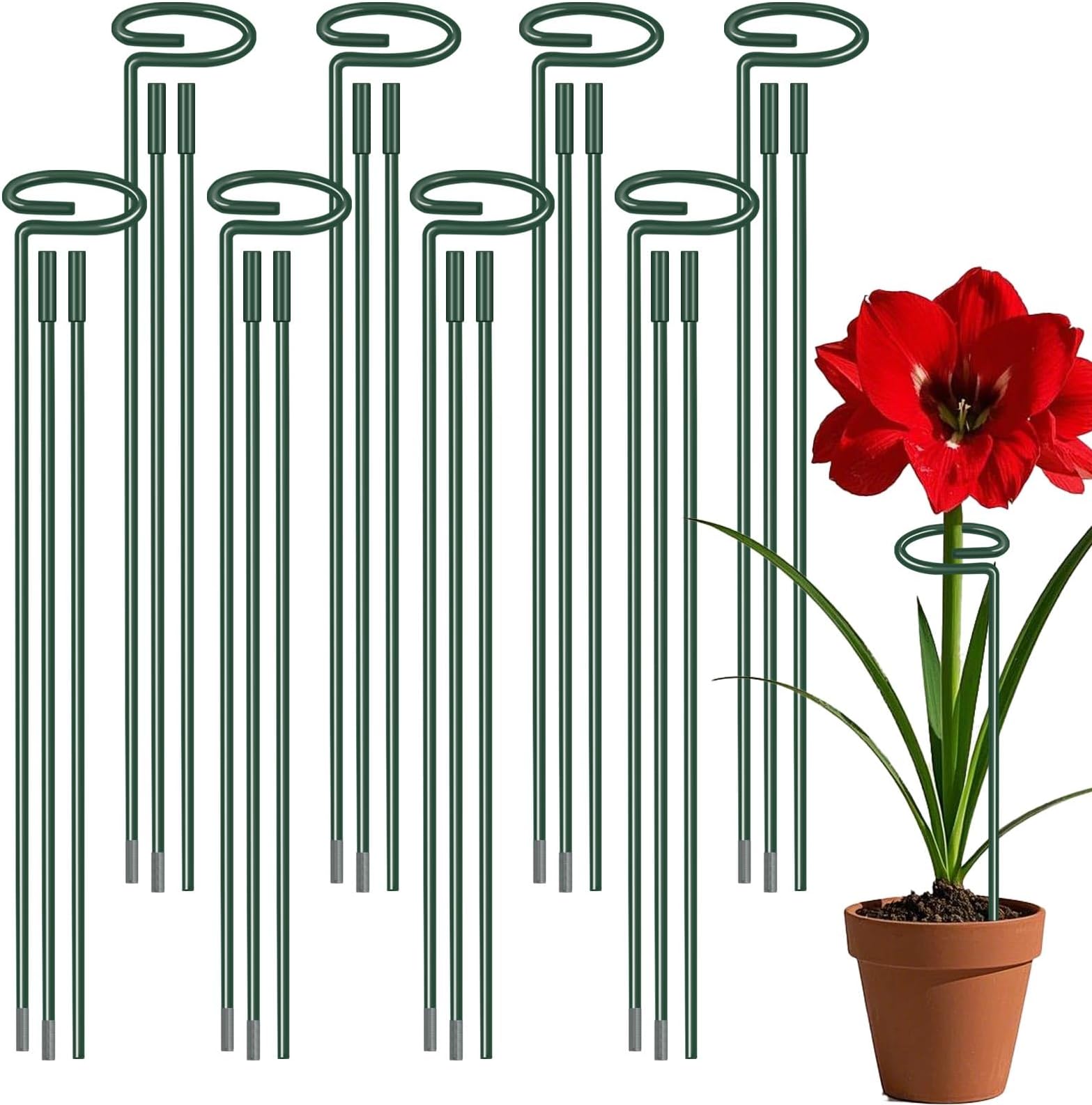 Amazon.com : CHZKVOY 4-Pack Adjustable Plant Support Stakes - Heights ...