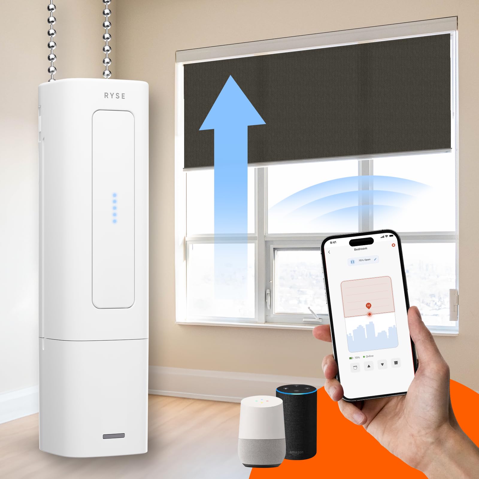 RYSE SmartShade + BatteryPack | Smart Home Smart Shades with Remote ...