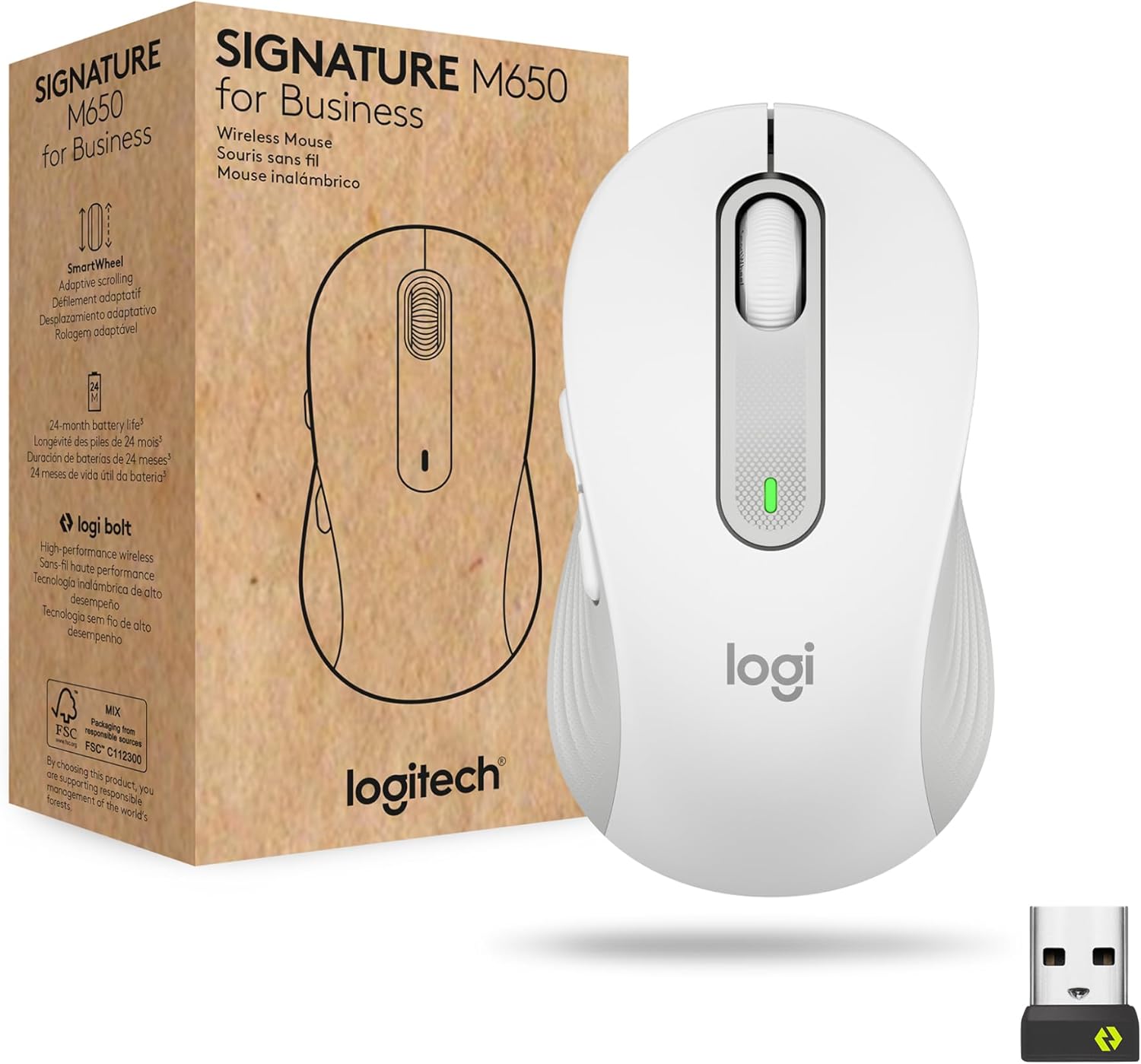 Logitech Signature M650 for Business, Wireless Mouse, For Small/Medium ...