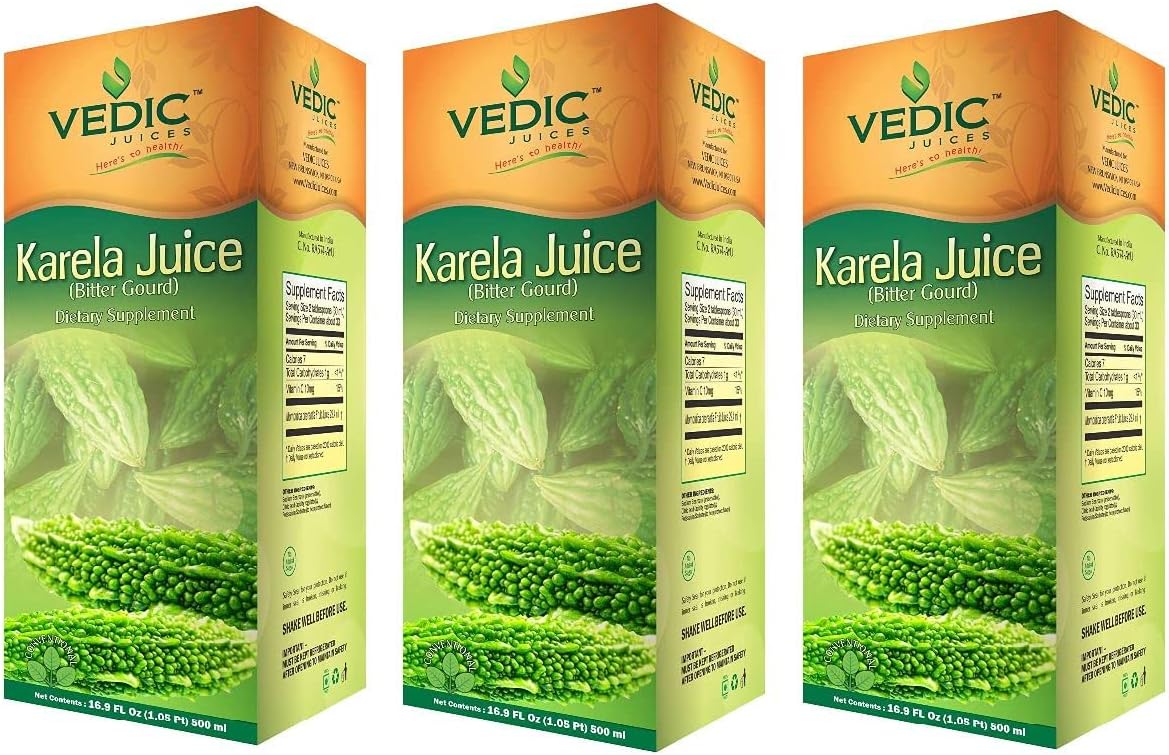 Amazon.com : Vedic Juice Ayurvedic Neem Karela Jamun Juice - Original ...