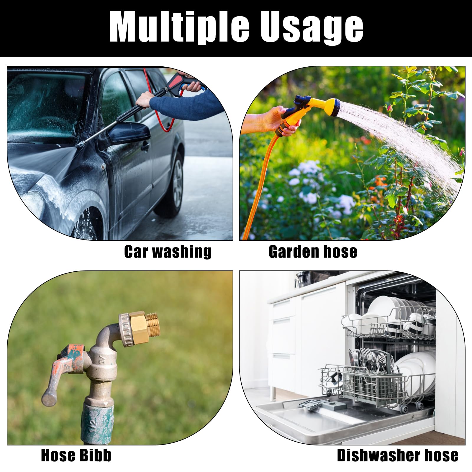 Snapklik.com : 1 Pack Hose Bib Adapter Garden Hose Spigot Adapter 1-1/ ...