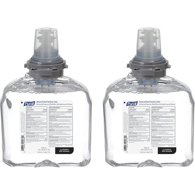 Amazon.com : GOJO 539202 Purell Refill, for TFX Dispenser, 1200 ml, 2 ...