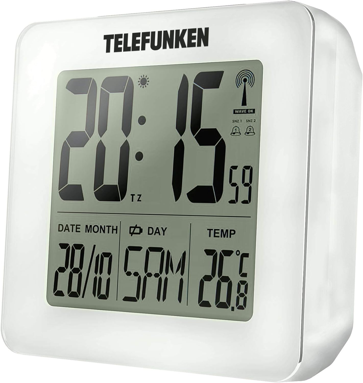 TELEFUNKEN Wecker Funkwecker digital LCD DCF mit Thermometer ...
