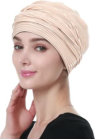 Alnorm Pleated Turban Classy Wraps Gifts Chemo Headwear for Women ...