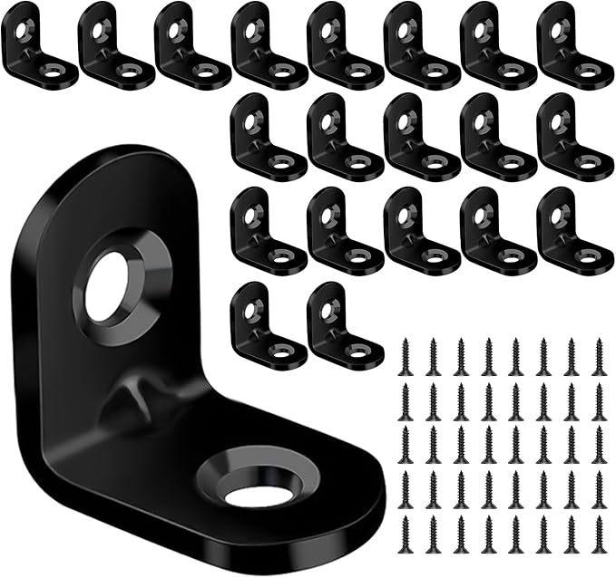 L Bracket, 20Pcs Angle Brackets for Wood 90 Degree L Brackets L Shaped ...