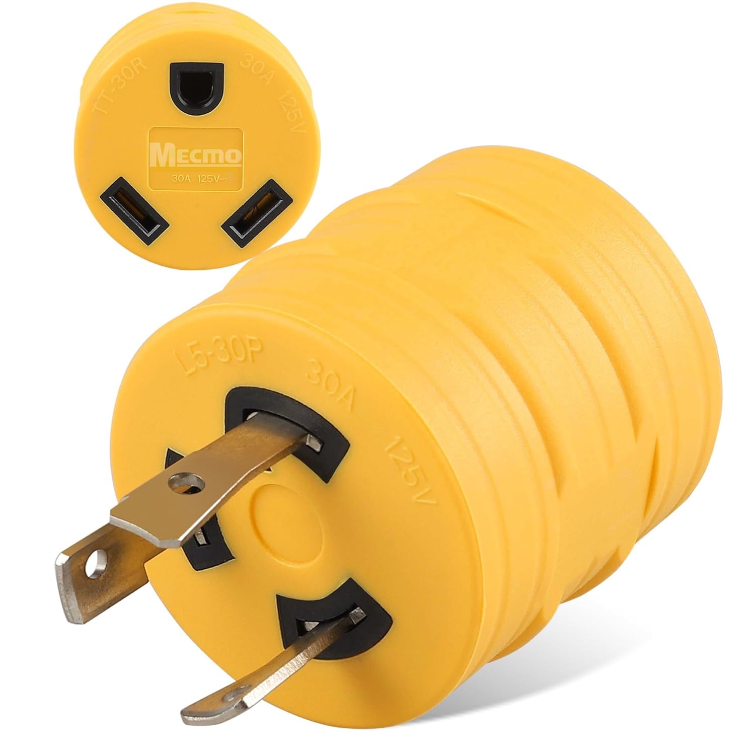 MECMO NEMA L5-30P to TT-30R 30 Amp RV Adapter UL Listed, Portable ...