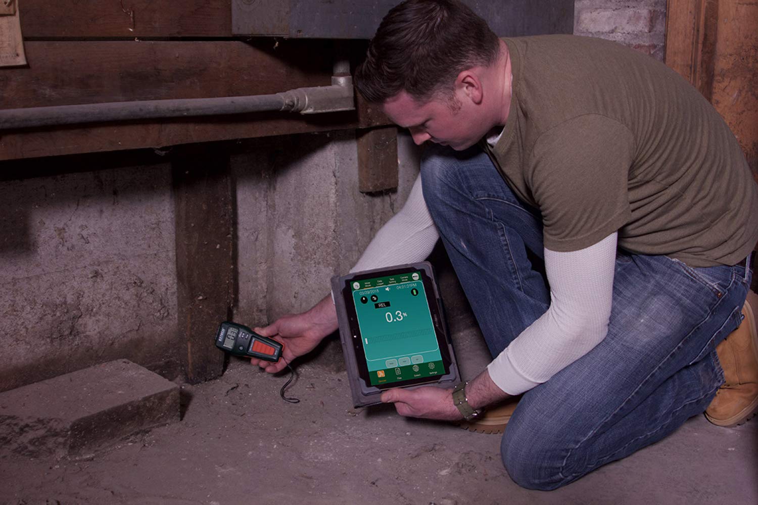 Snapklik.com : Extech MO55W Pinless Moisture Meter