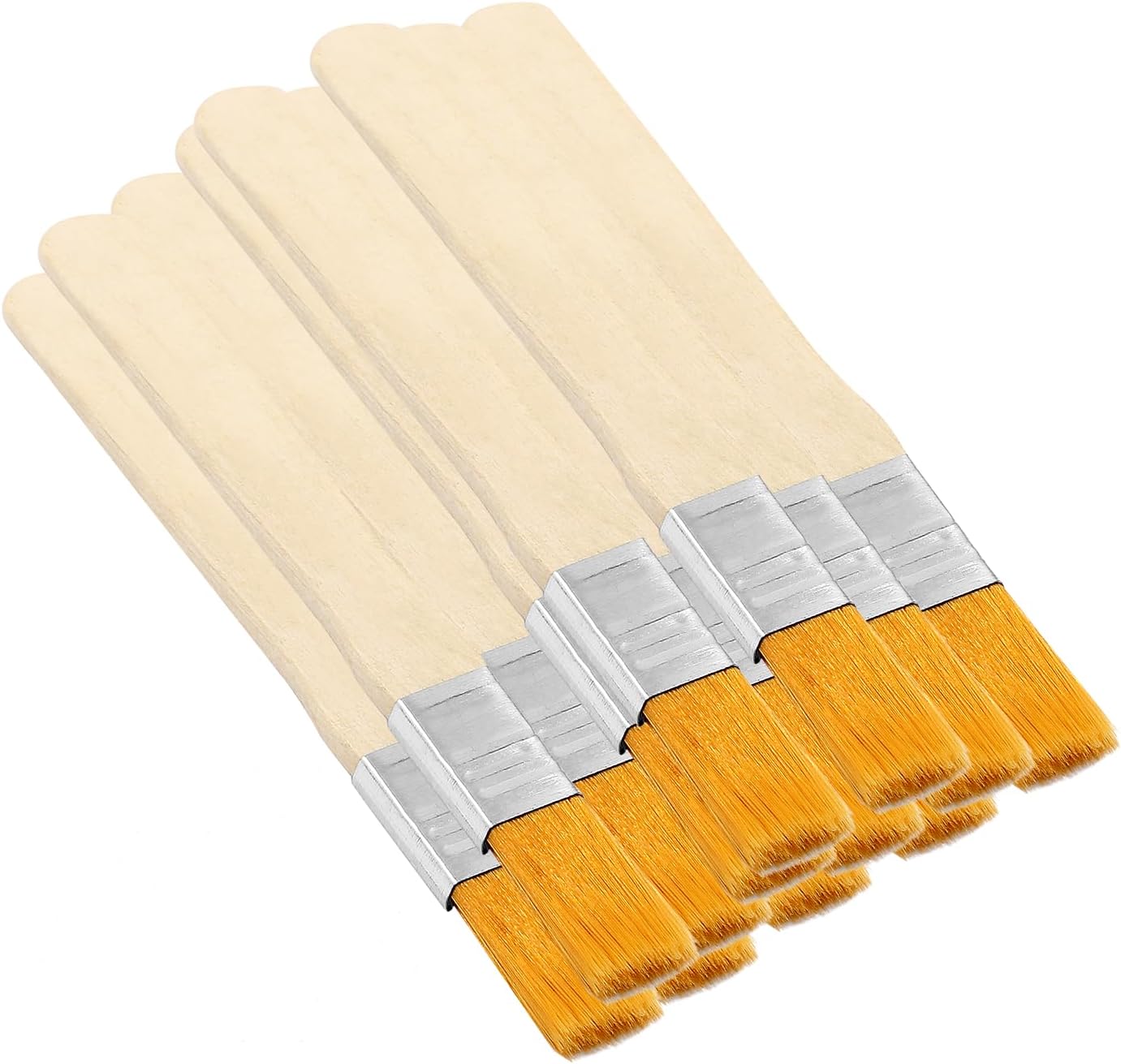 Amazon.com: Hitefu 1/2 Inch Width Flat Paint Brushes Nylon Bristle with ...