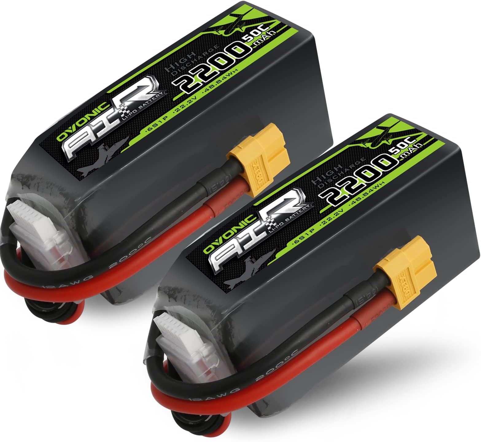 Amazon.com: Zeee 6S Lipo Battery 2200mAh 22.2V 120C XT60 Connector 2 ...