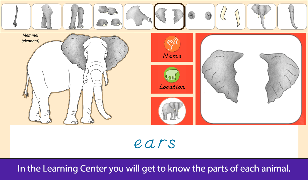 Parts of Animals (Vertebrates) - Montessori Approach to Zoology - App ...