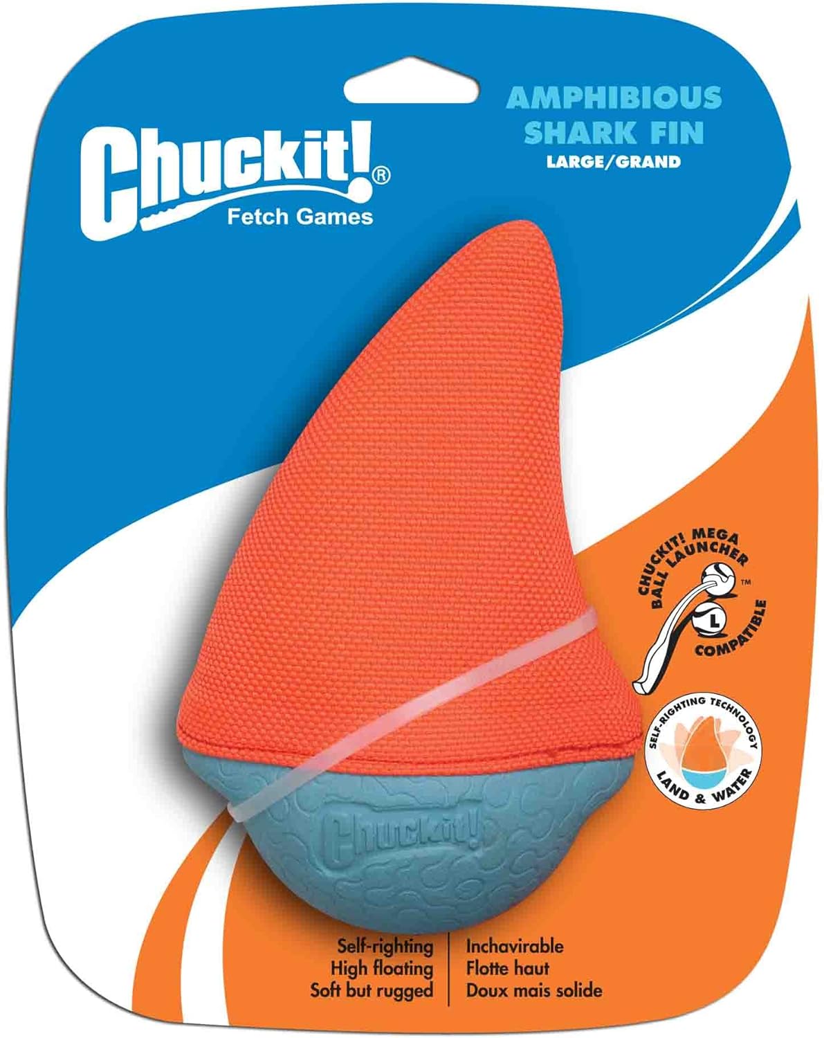 Chuckit Amphibious Shark Fin Floating Ball for Dog, Large – TopToy