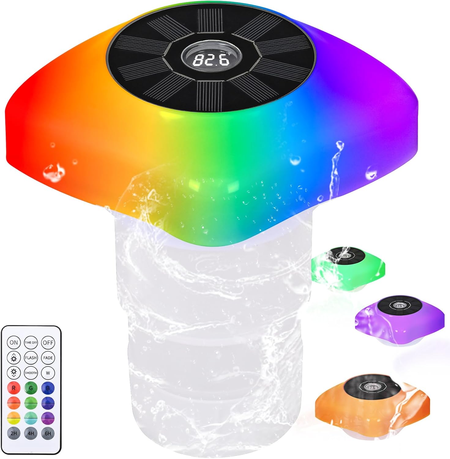 Amazon.com : 2025 Upgrade Solar Pool Chlorine Floater with Colorful ...