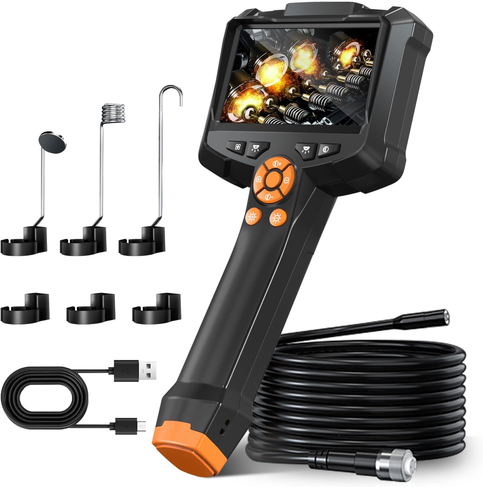 blayram 4.3'' IPS Screen 1080P HD Digital Borescope Inspection Camera ...