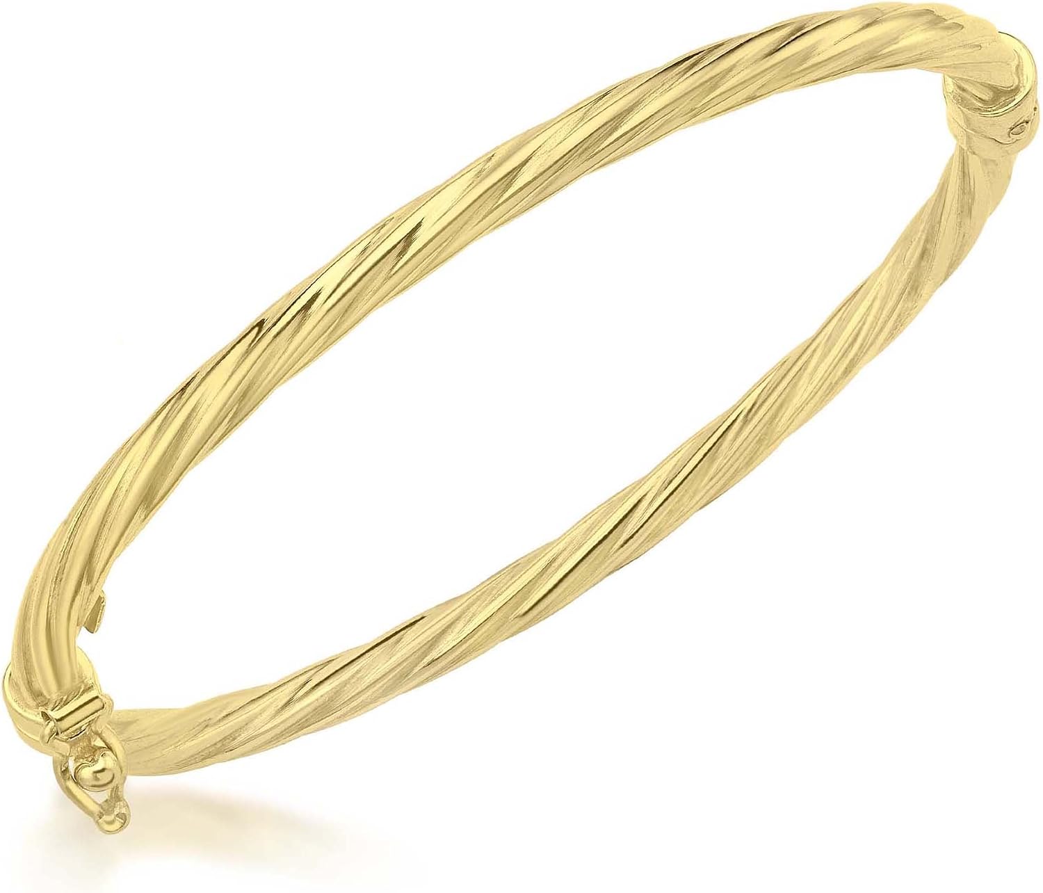 Carissima Gold Children’s 9 ct Yellow Gold Twist Oval Baby Bangle ...