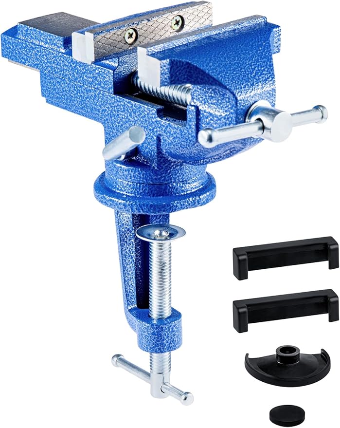 Youyijia Bench Vice 80mm Vices for Workbench 360 Degrees Swiveling ...