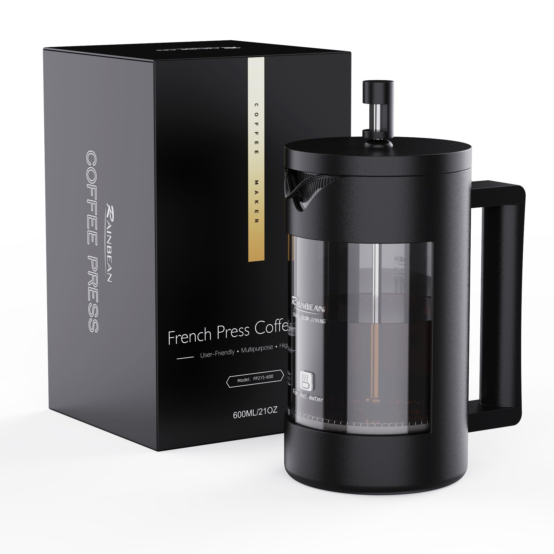 Mini French Press Coffee Maker 1 Cups, 12oz Coffee Press, Perfect for ...