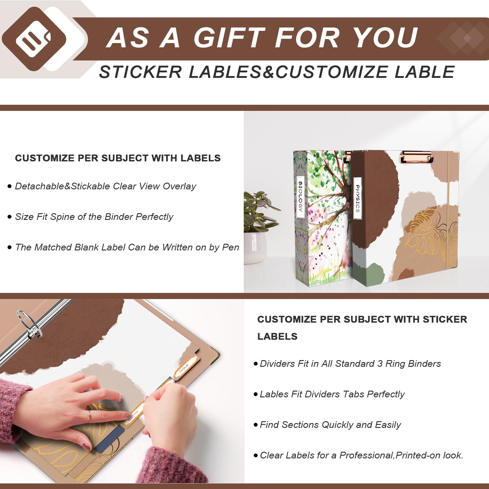 Snapklik.com : EYROZILL 3 Ring Binders 2 Inch Heavy Duty, 8.5" X 11" Binder