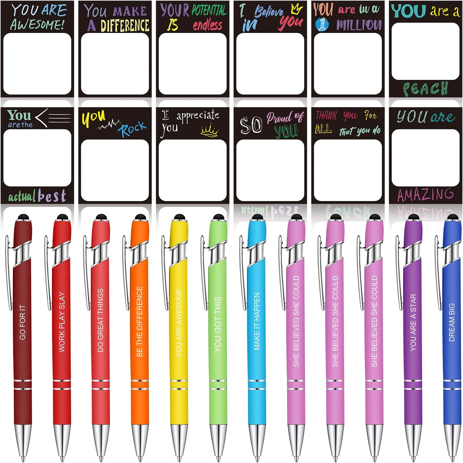 Amazon.com : Geyee 24 Pcs Sarcastic Notepads with Sayings Pens Funny ...