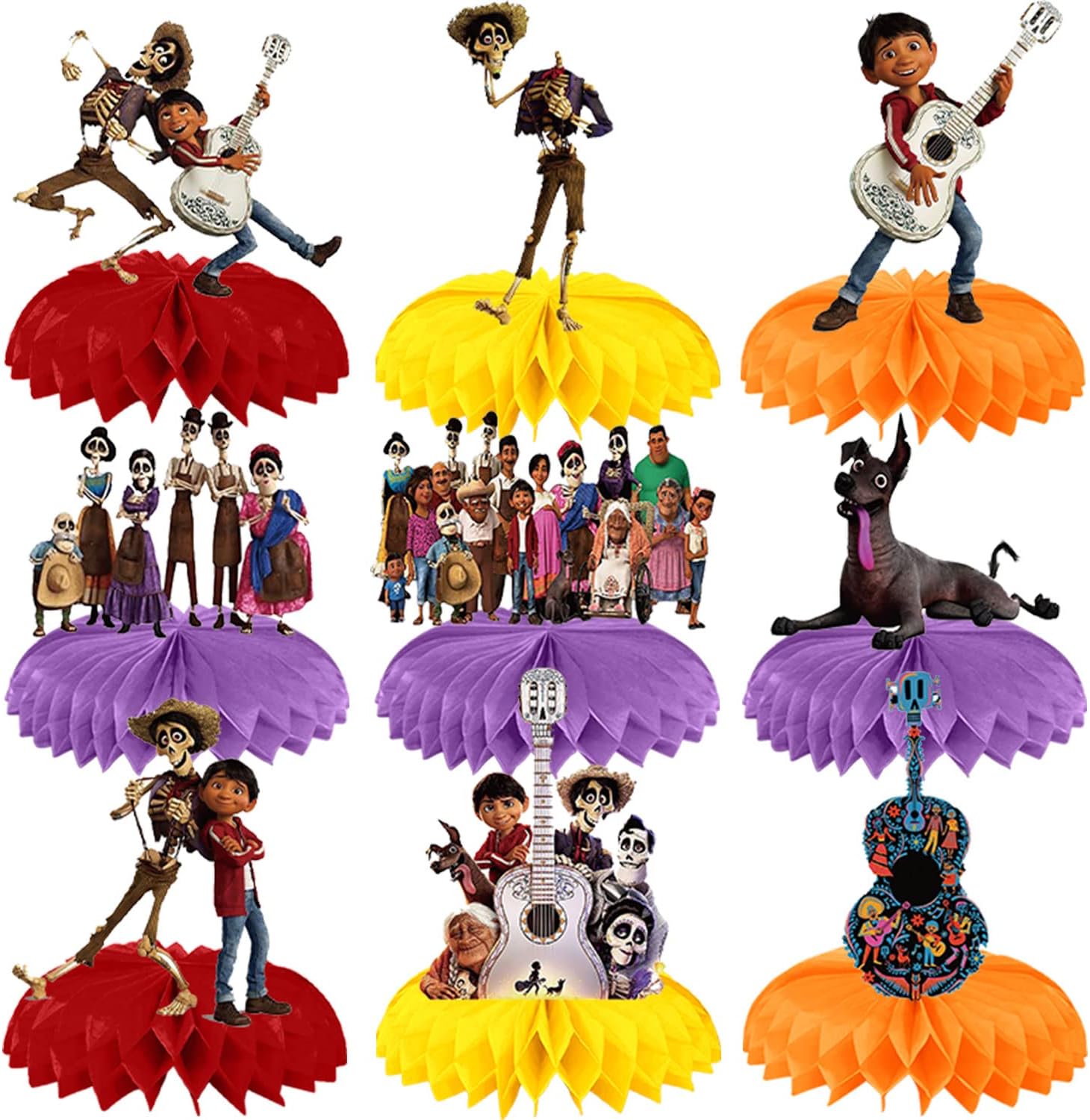 Amazon.com: 9Pcs Coco Birthday Party Supplies, Coco Theme Table ...