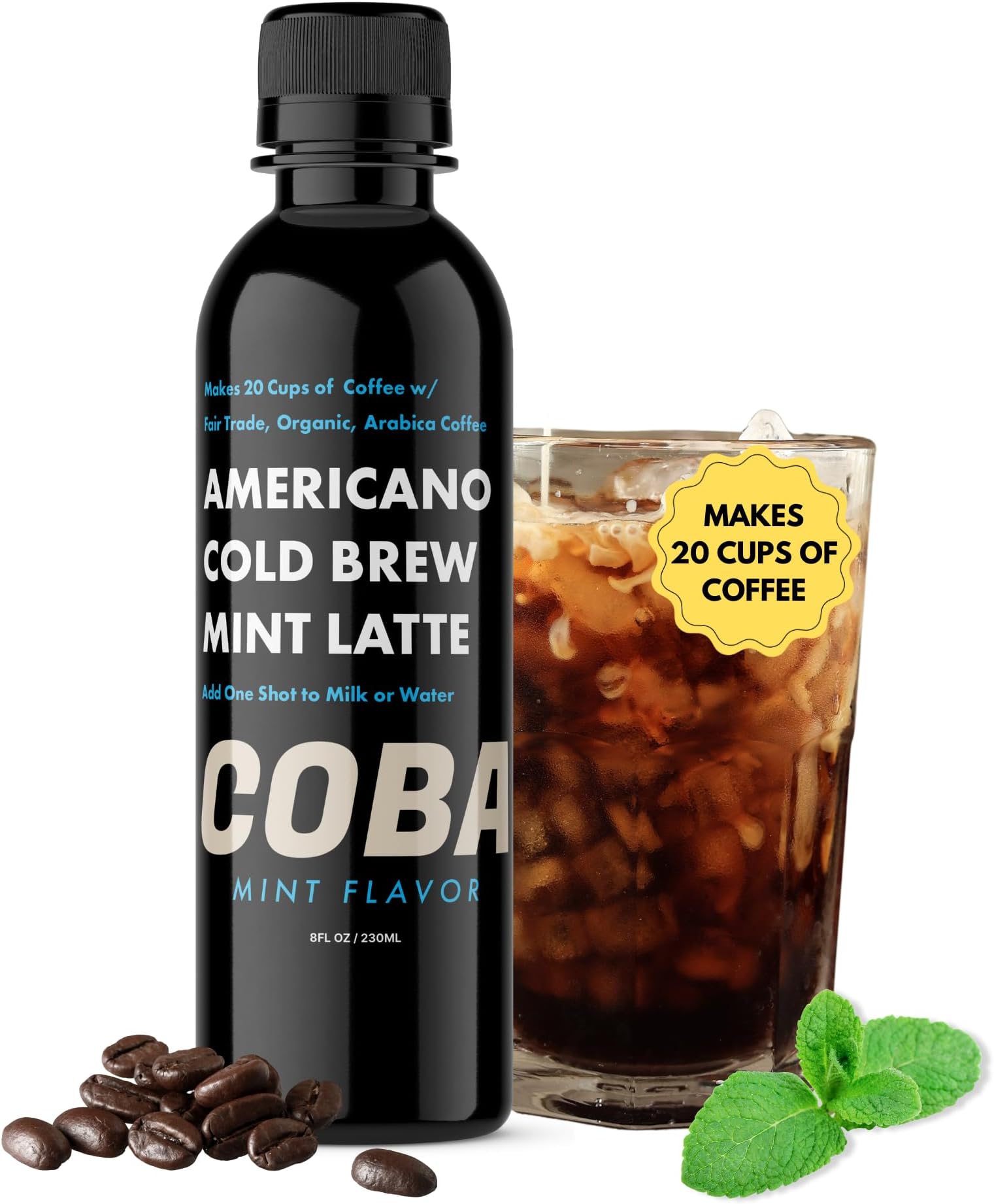 Amazon.com : COBA Brew Coffee Concentrate: Bold & Extra Strong - 20x Cups | Perfect for Hot or ...