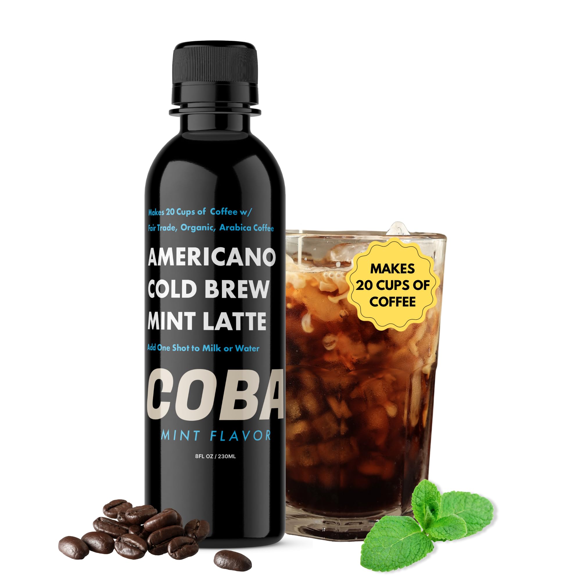 Amazon.com : COBA Brew Coffee Concentrate: Bold & Smooth - 20x Cups | Perfect for Hot or Iced ...