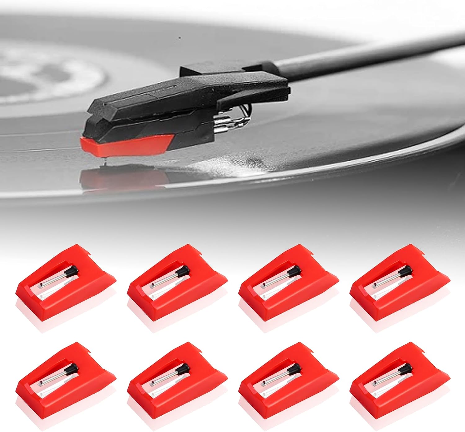 Amazon.com: Moicstiy 8 PCS Record Player Needle，Diamond Replacement ...