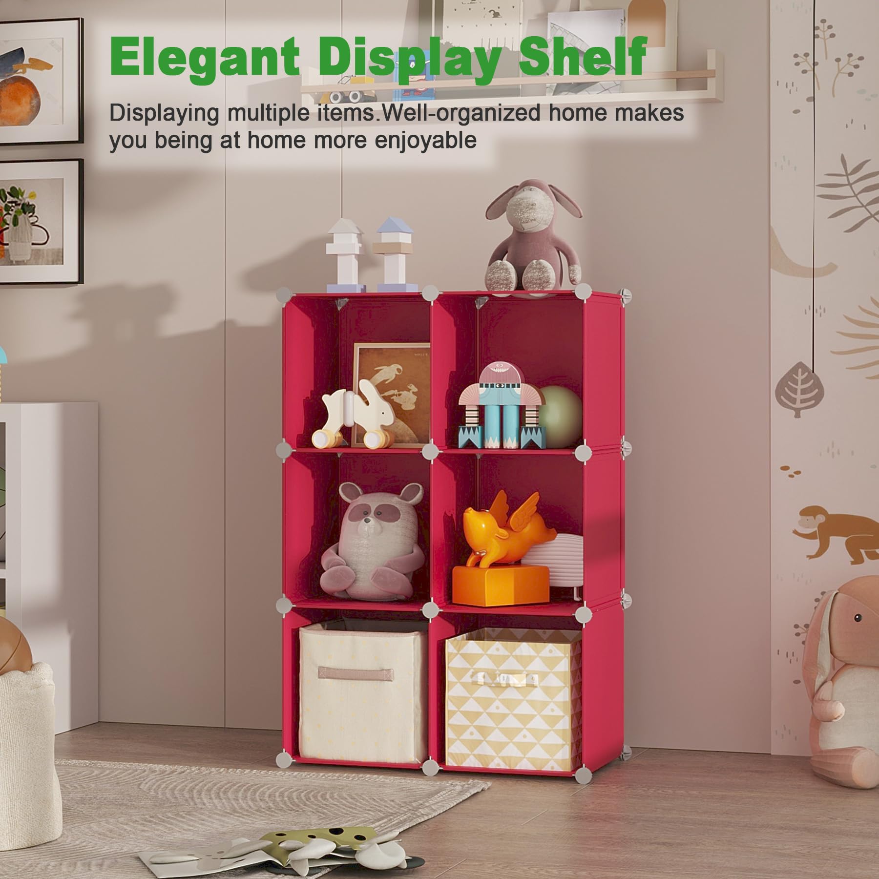 Snapklik.com : 6-Cube Storage Organizer, Stackable Storage Cubes ...