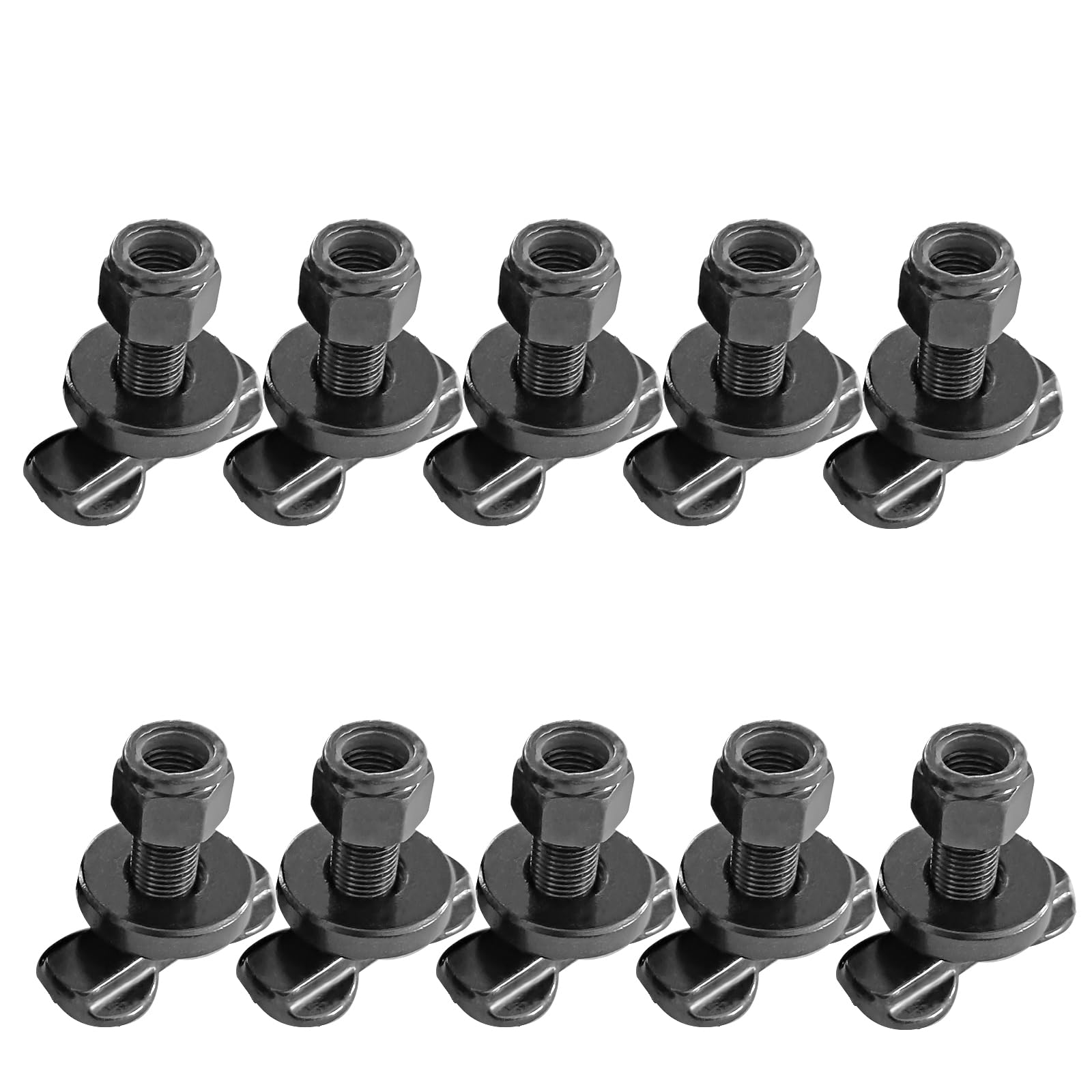 Buy 10PCS L-Track Double Lug Threaded Stud Nut, Bearing 6000lbs Heavy ...