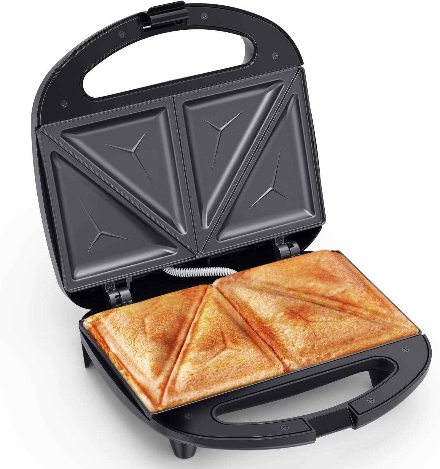 Snailar 2 Slice Sandwich Toaster with Triangle Plates, Non-Stick, PFOA ...