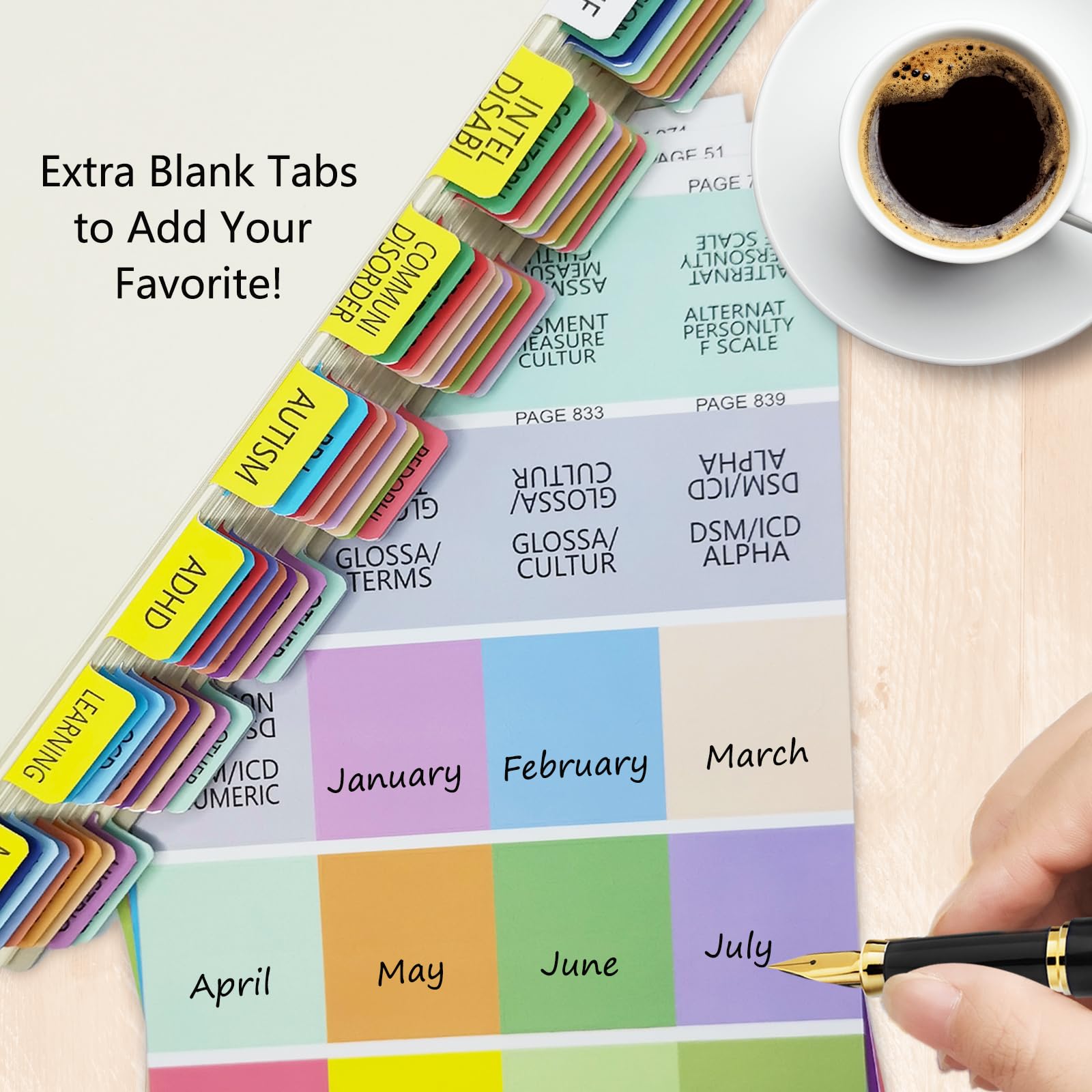 Snapklik.com : Index Tabs For DSM-5, Color-Coded And Laminated