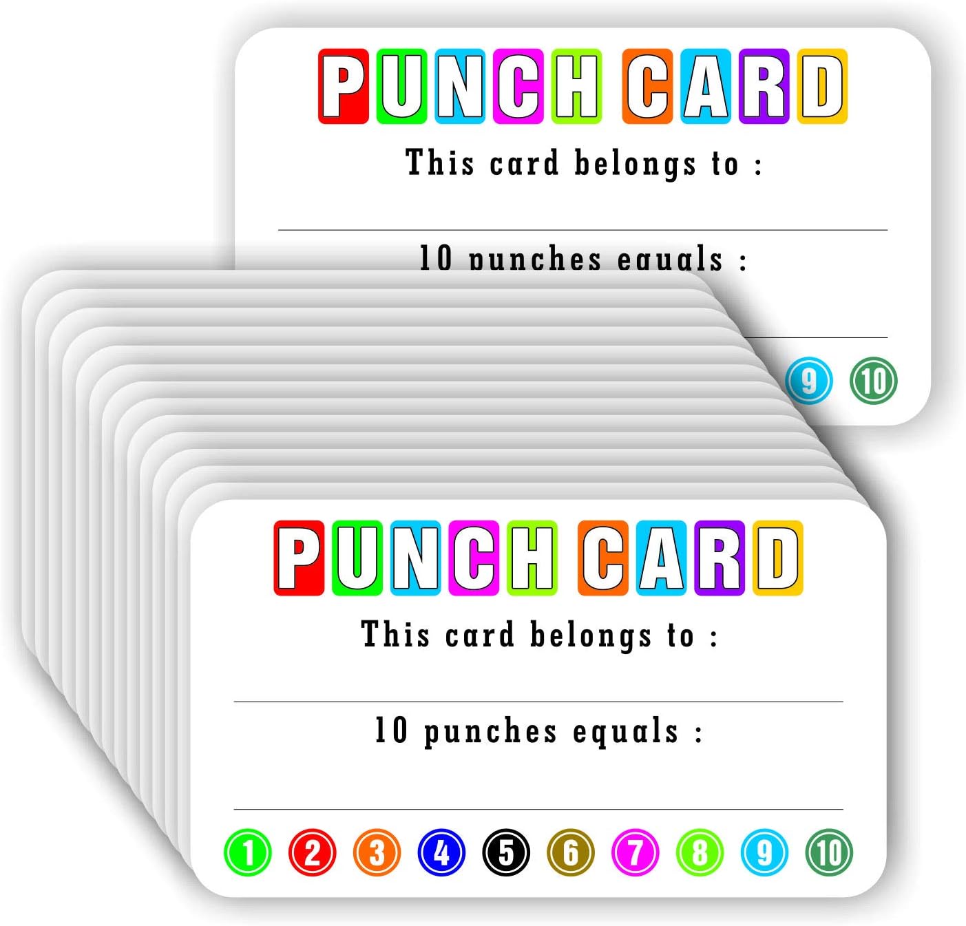 Amazon.com : 350 pcs Punch Cards for Kids with Polka Dots for Classroom ...