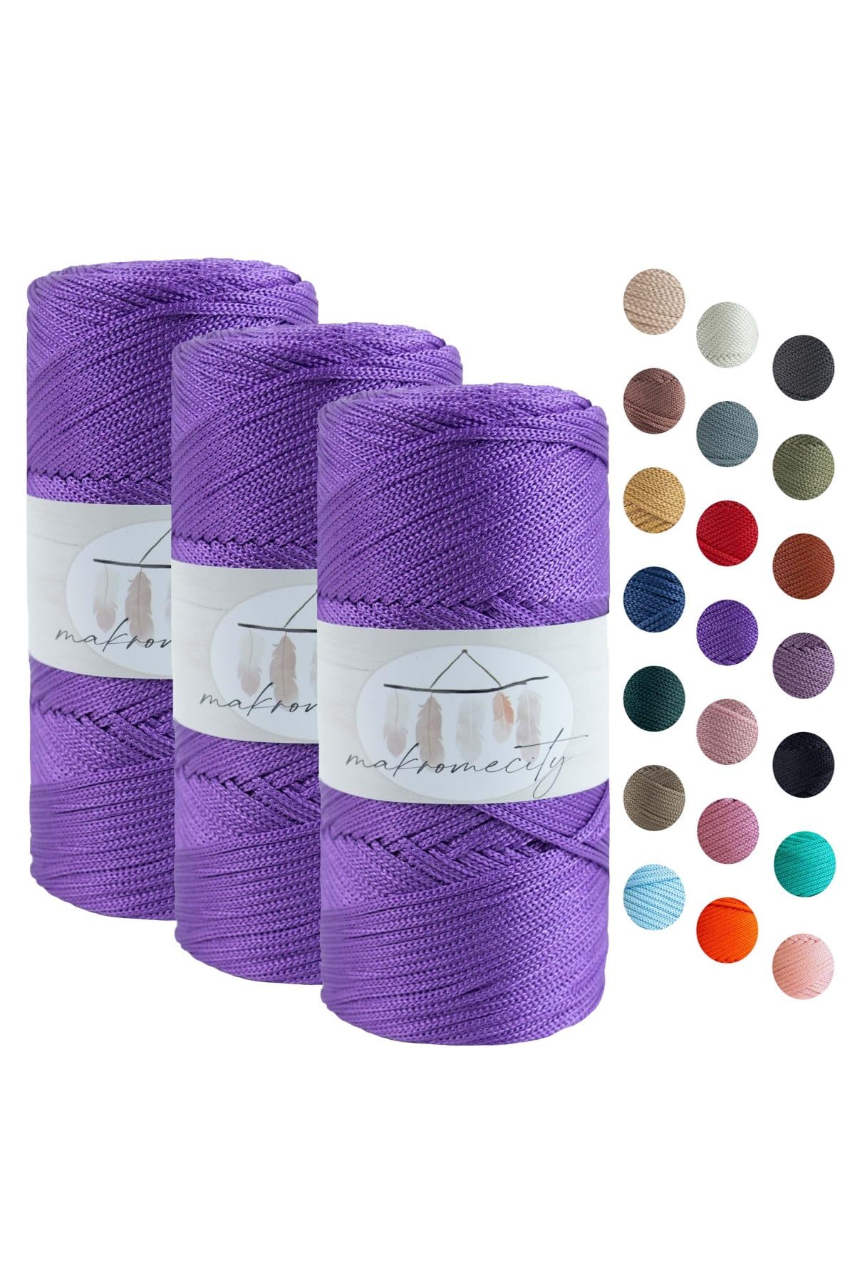 Strand Macrame Yarn 2mm x 115m Premium Polyester Macrame Cord ...