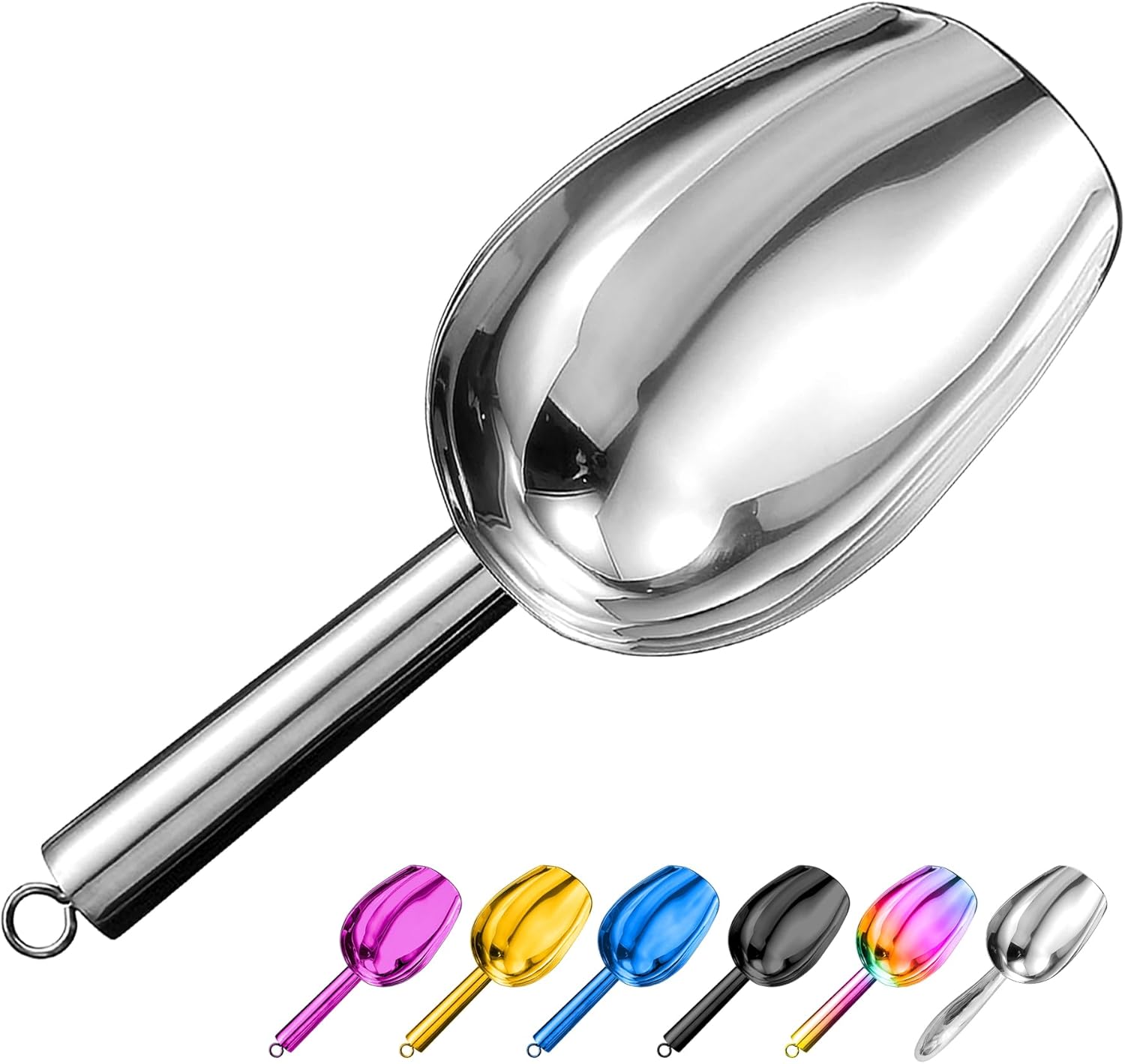 Amazon.com: Metal Ice Scoop 8 Oz, Small Stainless Steel Ice scooper for ...