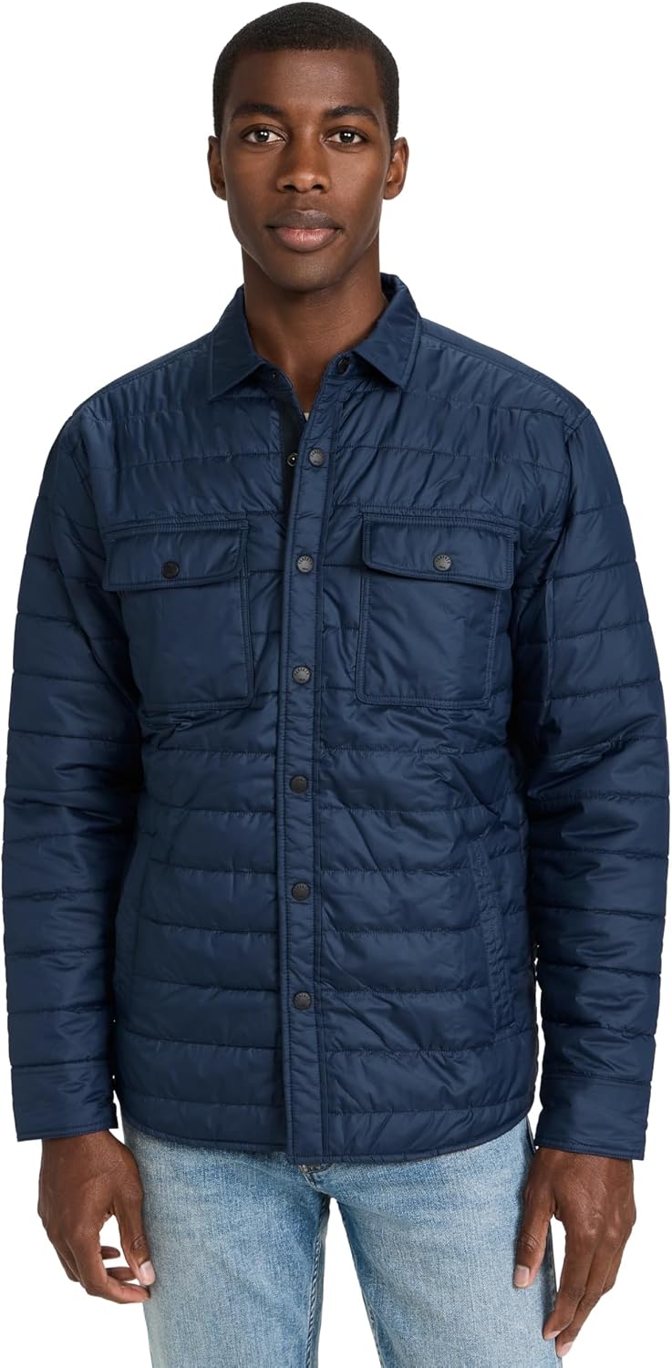 Faherty Men's Atmosphere Shirt Jacket, Navy, Blue, LG at Amazon Men’s ...