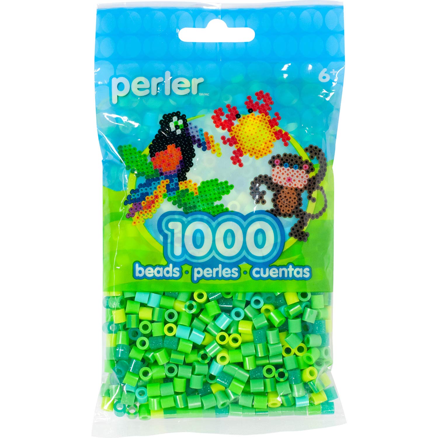 Amazon.com: Perler Beads Fuse Beads for Crafts, 1000pcs, Jewel Green ...