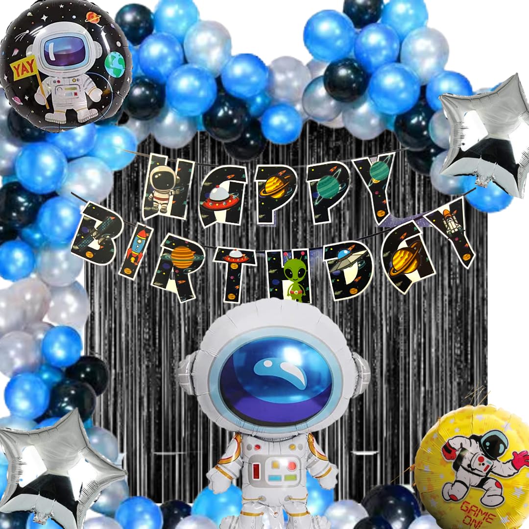 House of Banter Premium Astronaut Theme Birthday Decorations for Boys ...