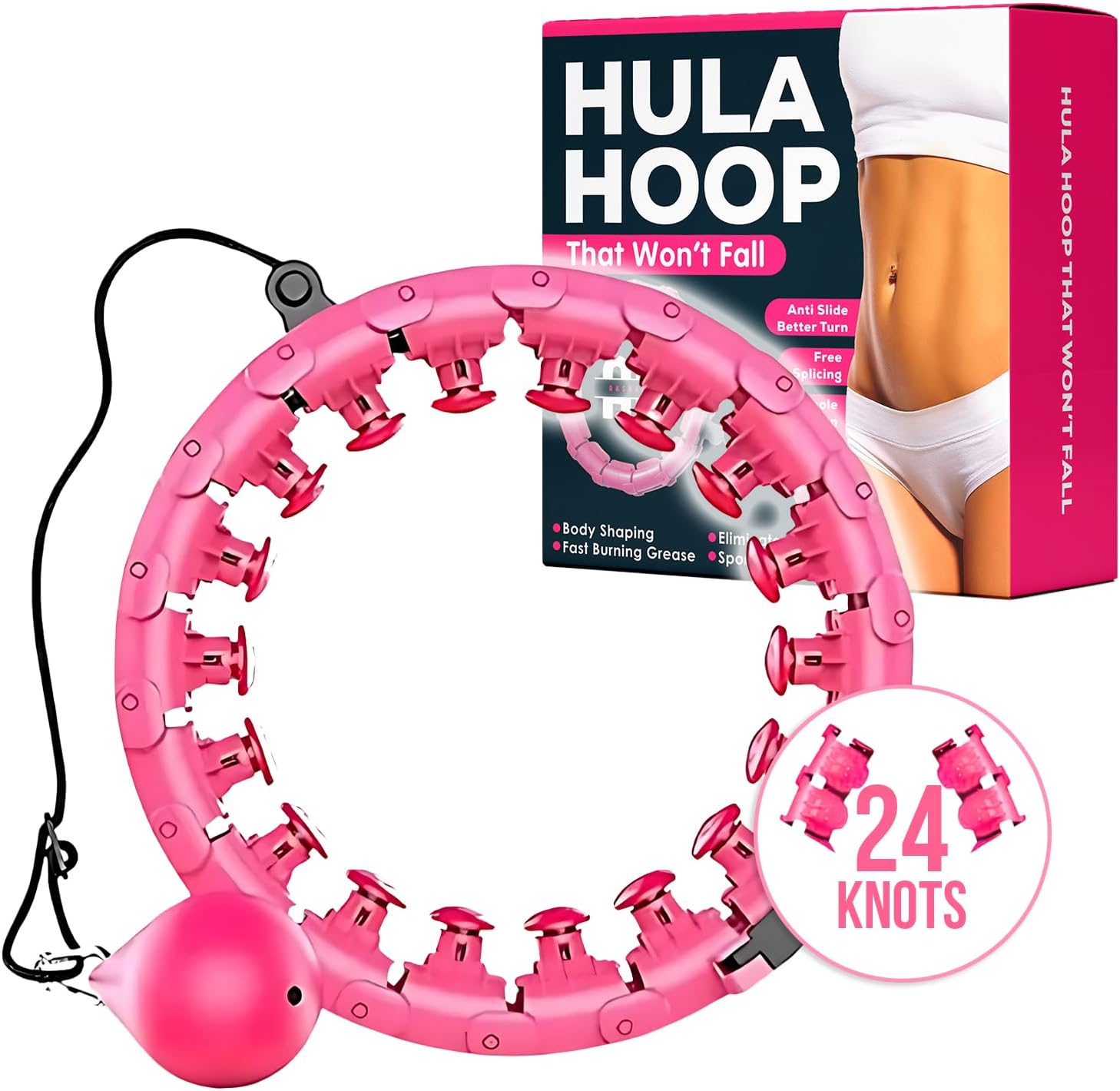 Amazon.com : Infinity Hoop - The Ultimate Hula Hoop Weight Loss - 24 Detachable Knots with 360 ...