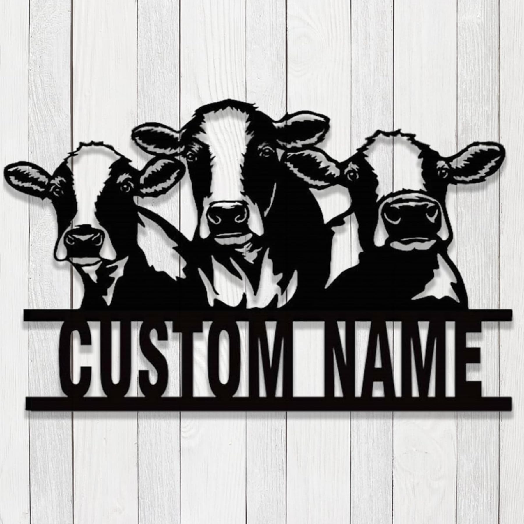 Amazon.com: Personalized Metal Cow Farm Sign - Cow Farm metal Wall Art ...