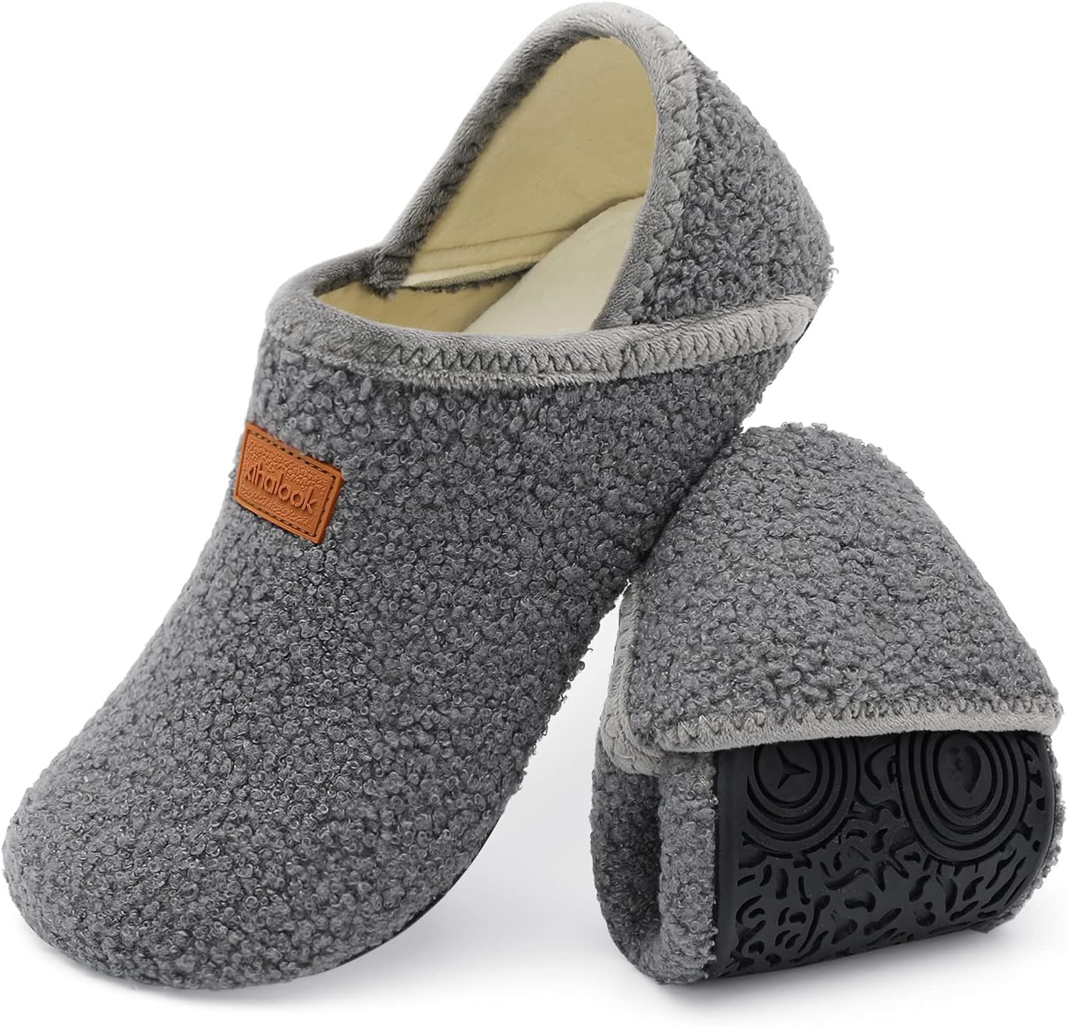 Amazon.com | XIHALOOK House Slippers for Women Men Cozy Sock Shoes with ...