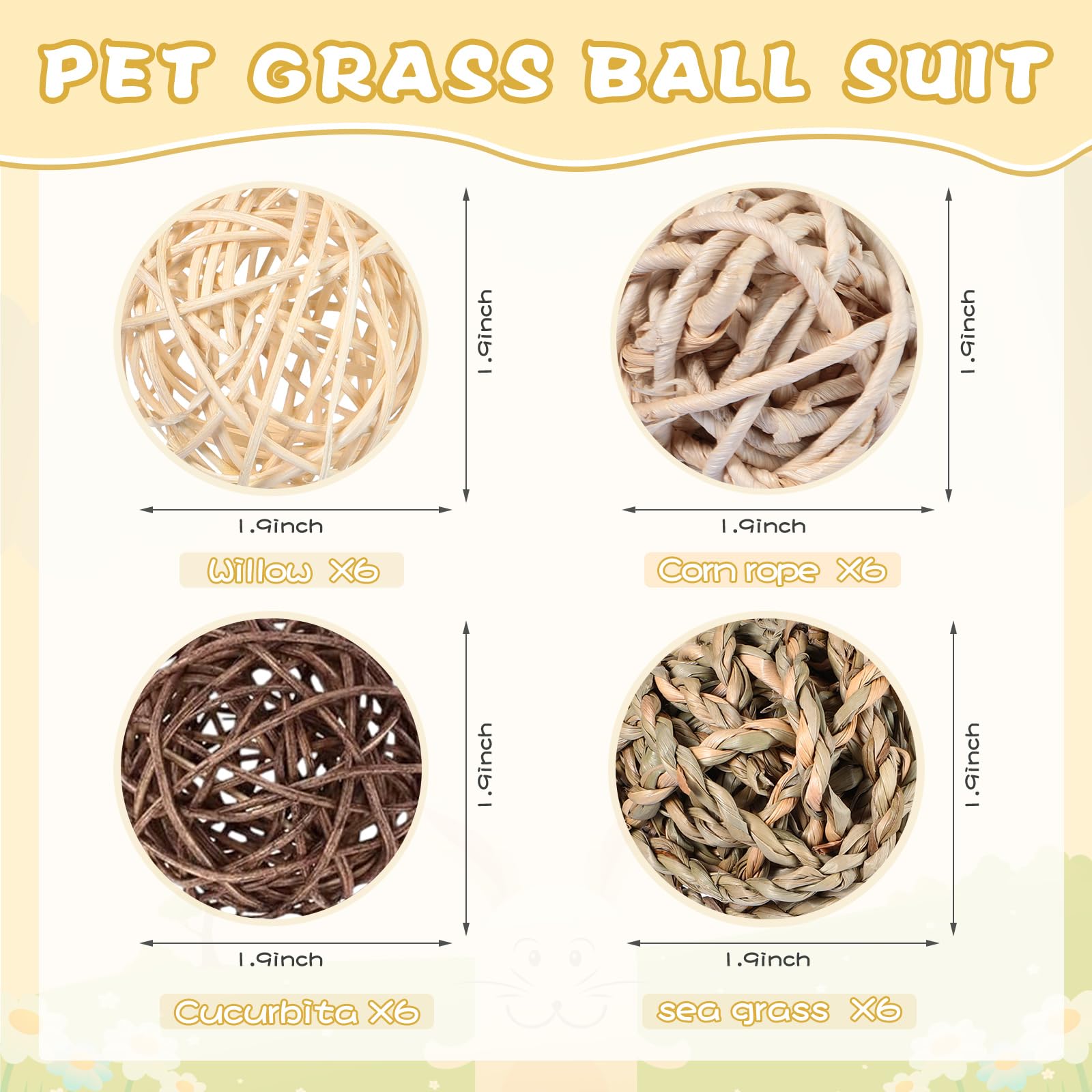 Snapklik.com : 24 Packs Guinea Pigs Toys Small Animals Play Balls Chew ...