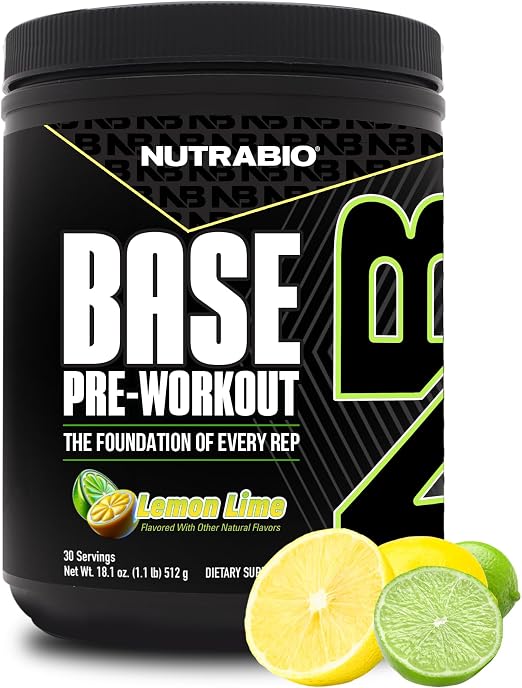Amazon.com: NutraBio Base Pre-Workout Powder 200mg Caffeine, Sustained ...