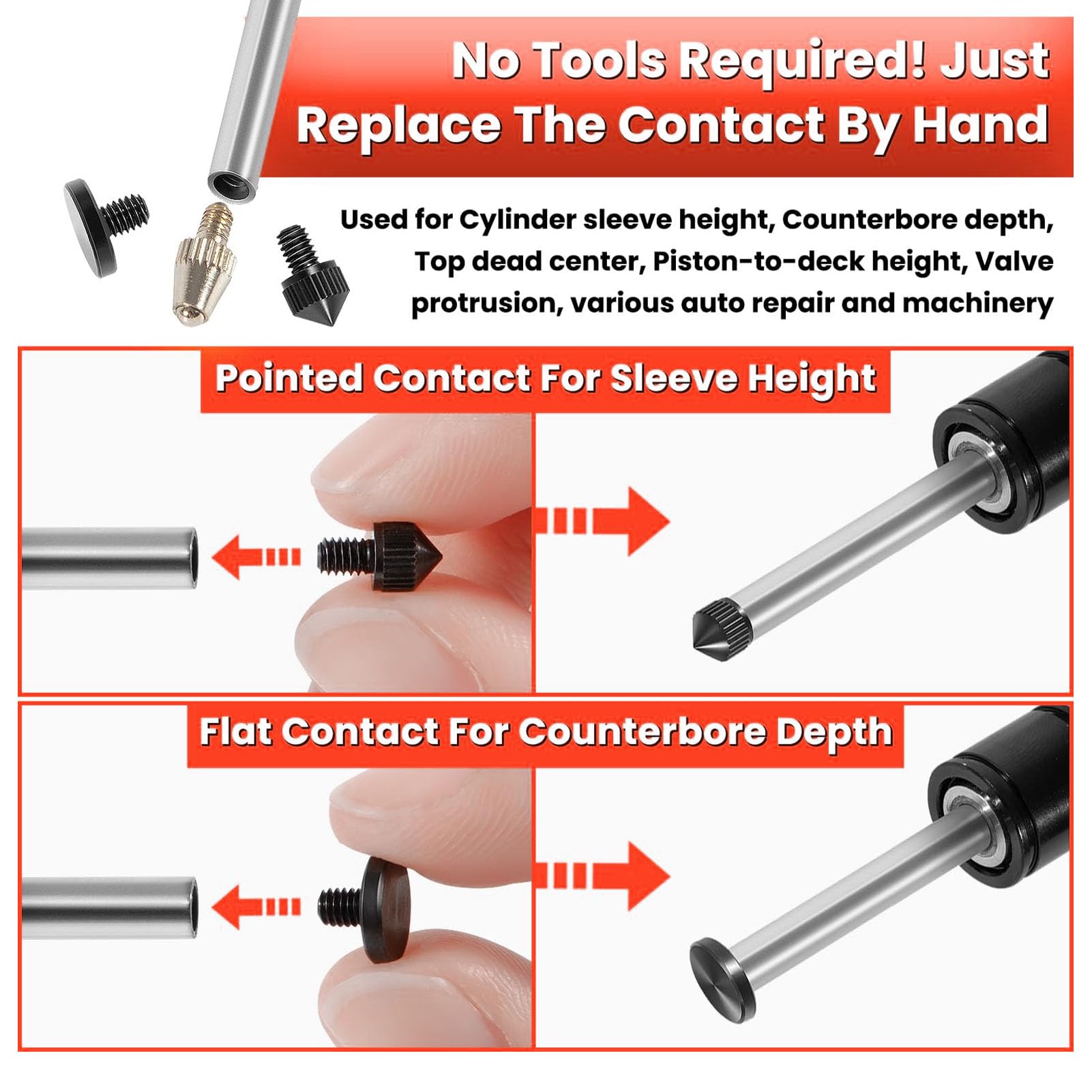 Snapklik.com : 6434 Sleeve Height Counter Bore Gauge Cylinder Bore ...
