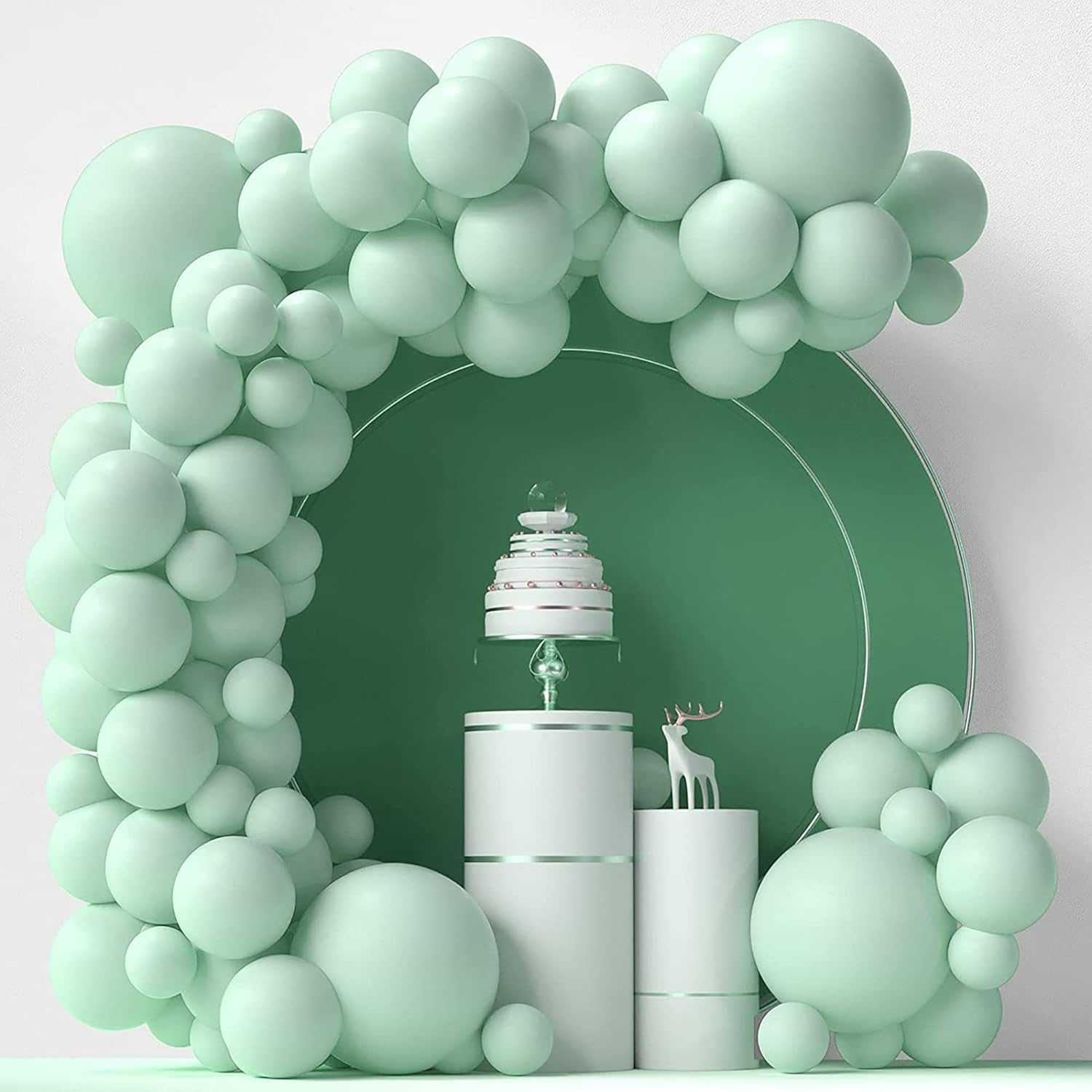 Amazon.com: 114Pcs Mint Green Balloons Garland Arch Kit Different Sizes ...