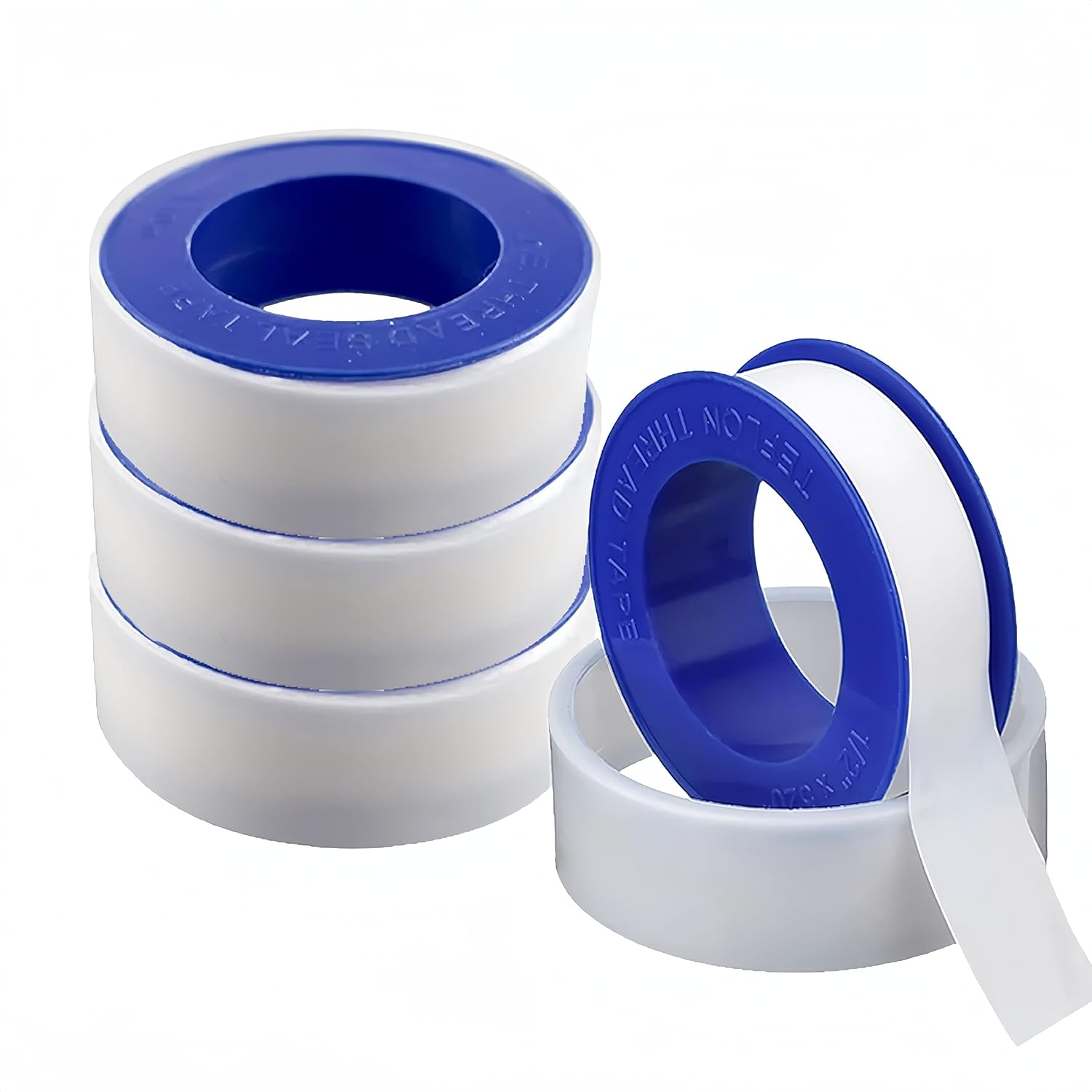 SHANDERBAR Plumbers Tape,Teflon Tape Plumbing, 4 Rolls of 1/2 inch ...