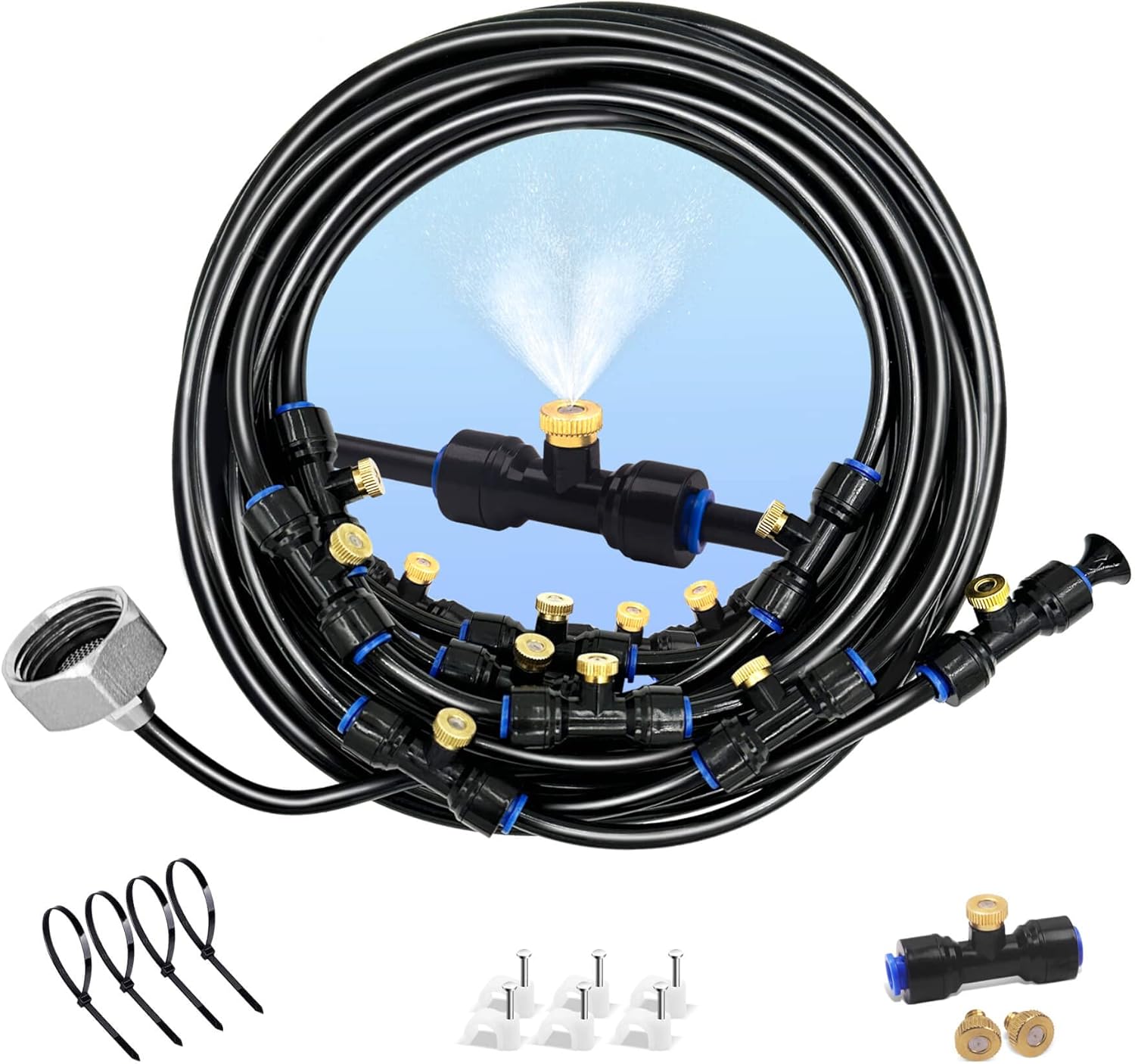 Amazon.com: AWOWZ Misting Cooling System, 72FT (22M) Misting Line with ...