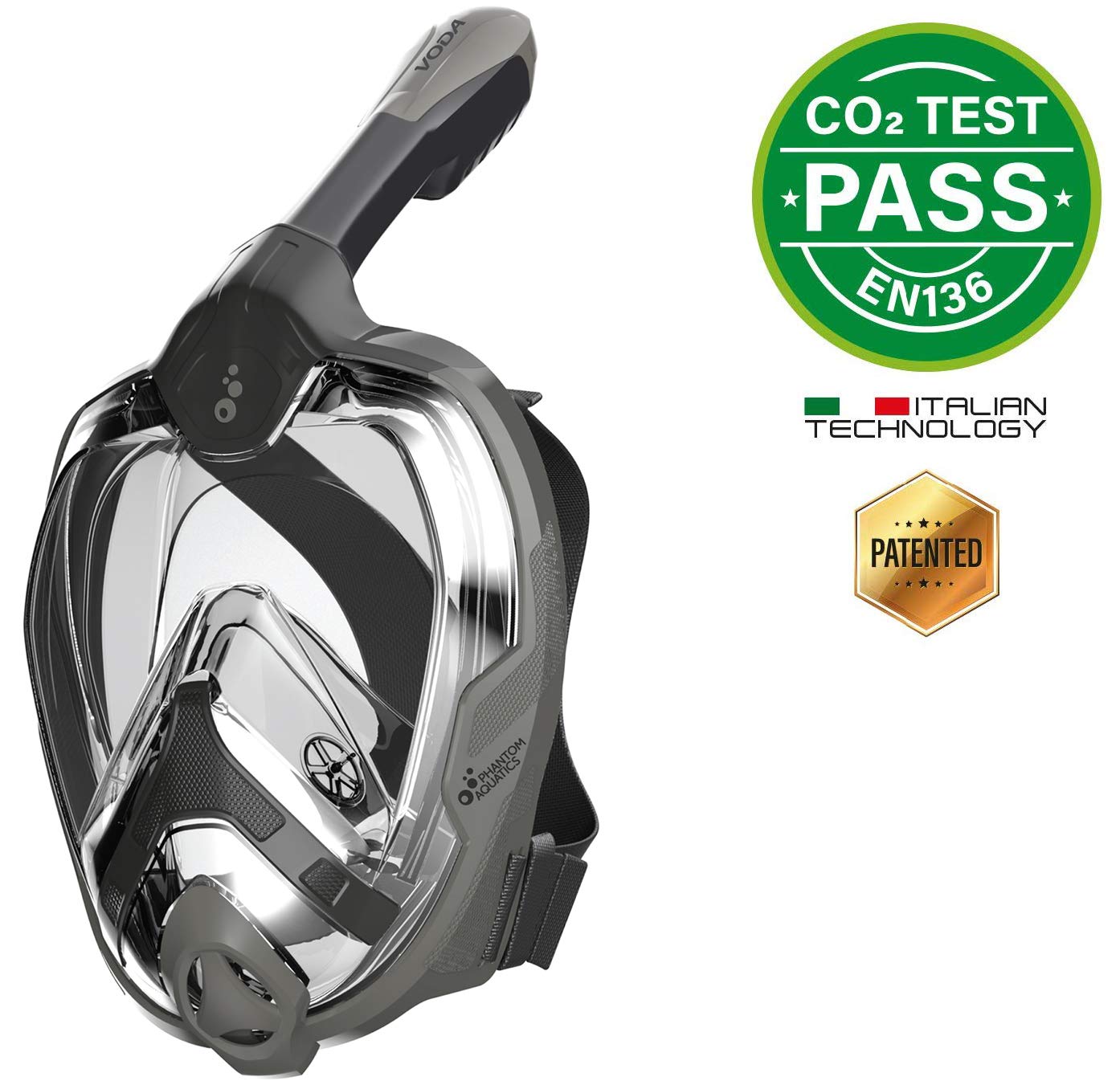 Buy Phantom Aquatics Voda Full Face Snorkeling Mask with Latest Dry Top ...