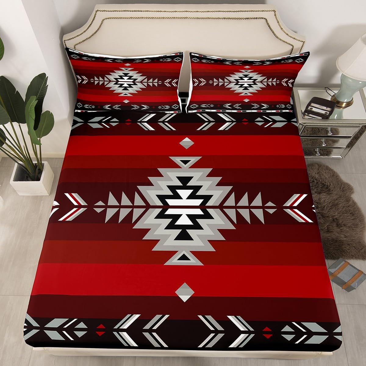Amazon.com: Twin Size Southwest Native Design Bed Sheet Set Boys Girls ...