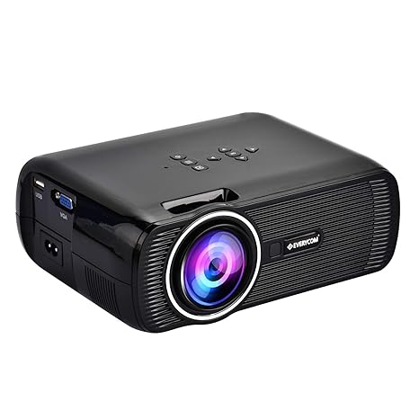 Everycom X7 (1080p Support) LED Projector 1800 Lumen | Large 120-inch ...